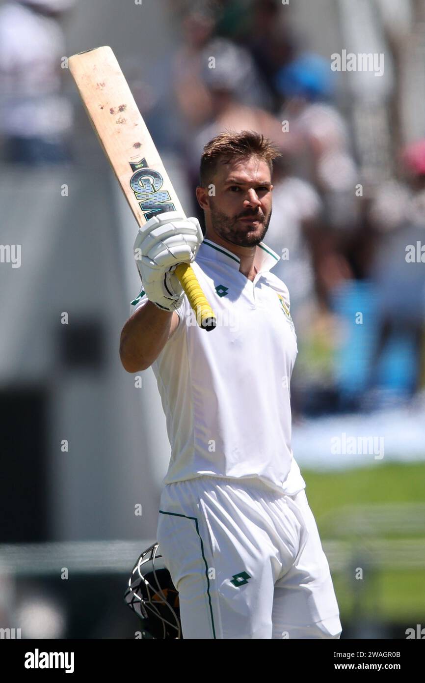 CAPE TOWN, SOUTH AFRICA - JANUARY 04: Aiden Markram of South Africa ...