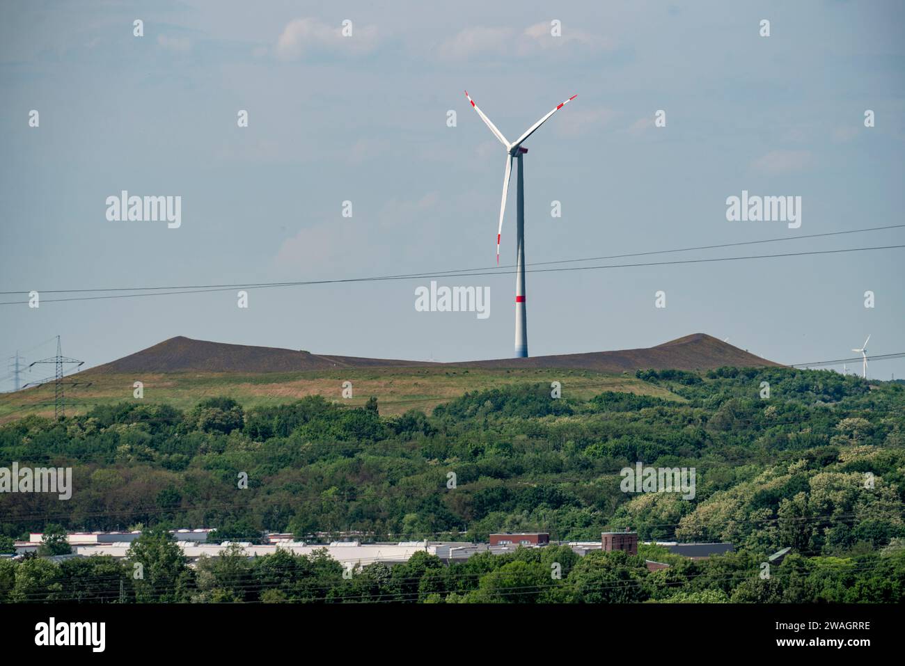 Wind turbine, from Enercon, on the Mottbruchhalde, in Gladbeck-Brauck ...