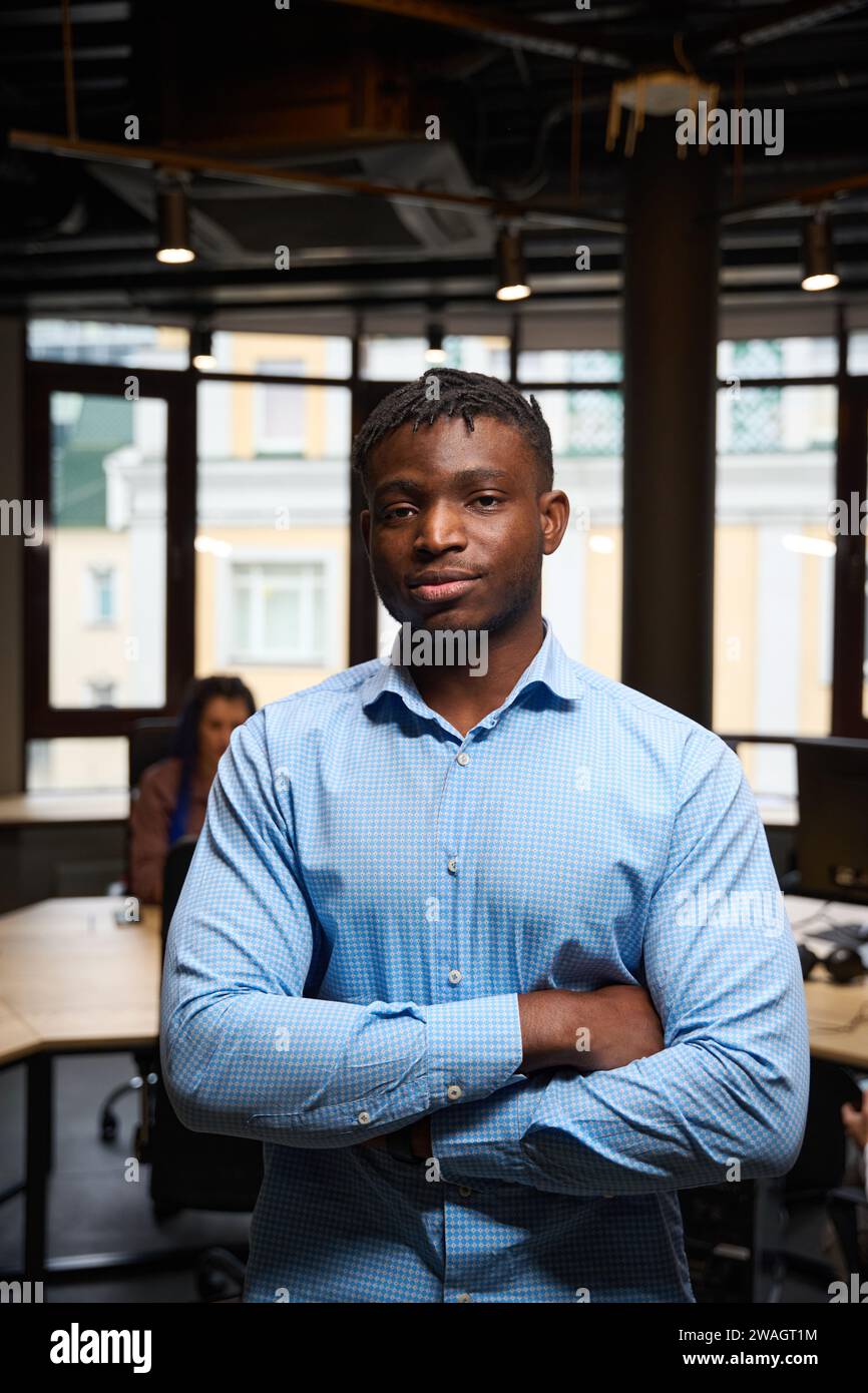 Serious business man folding hands hi-res stock photography and images ...