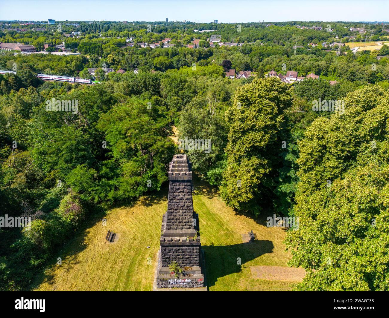 The Mechtenberg in Essen, one of the few natural elevations from the ...