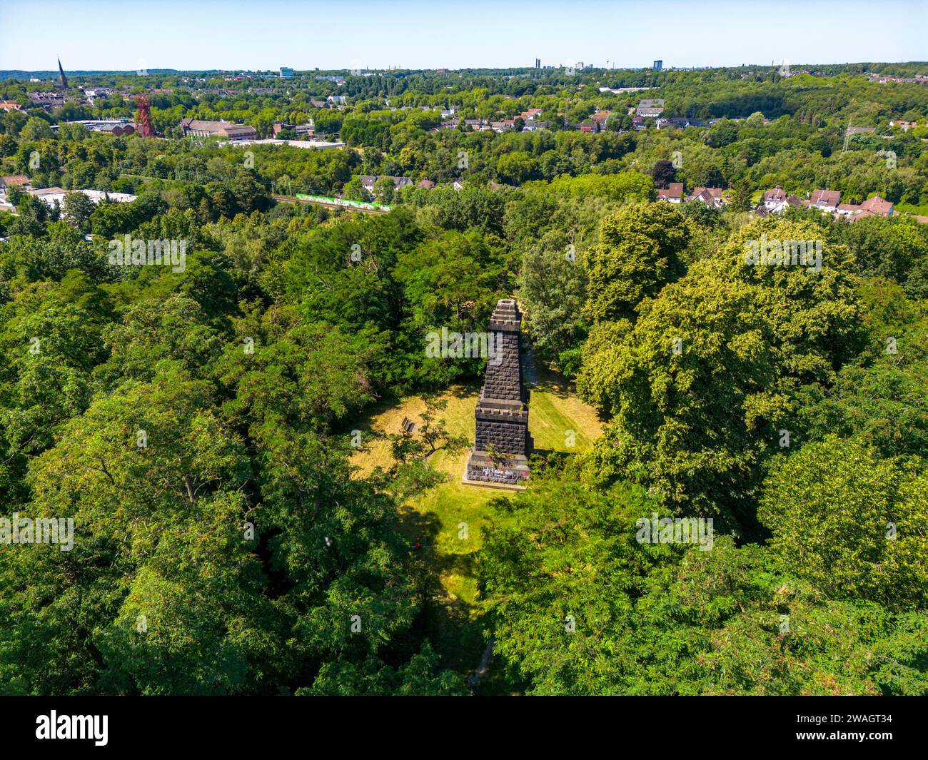 The Mechtenberg in Essen, one of the few natural elevations from the ...