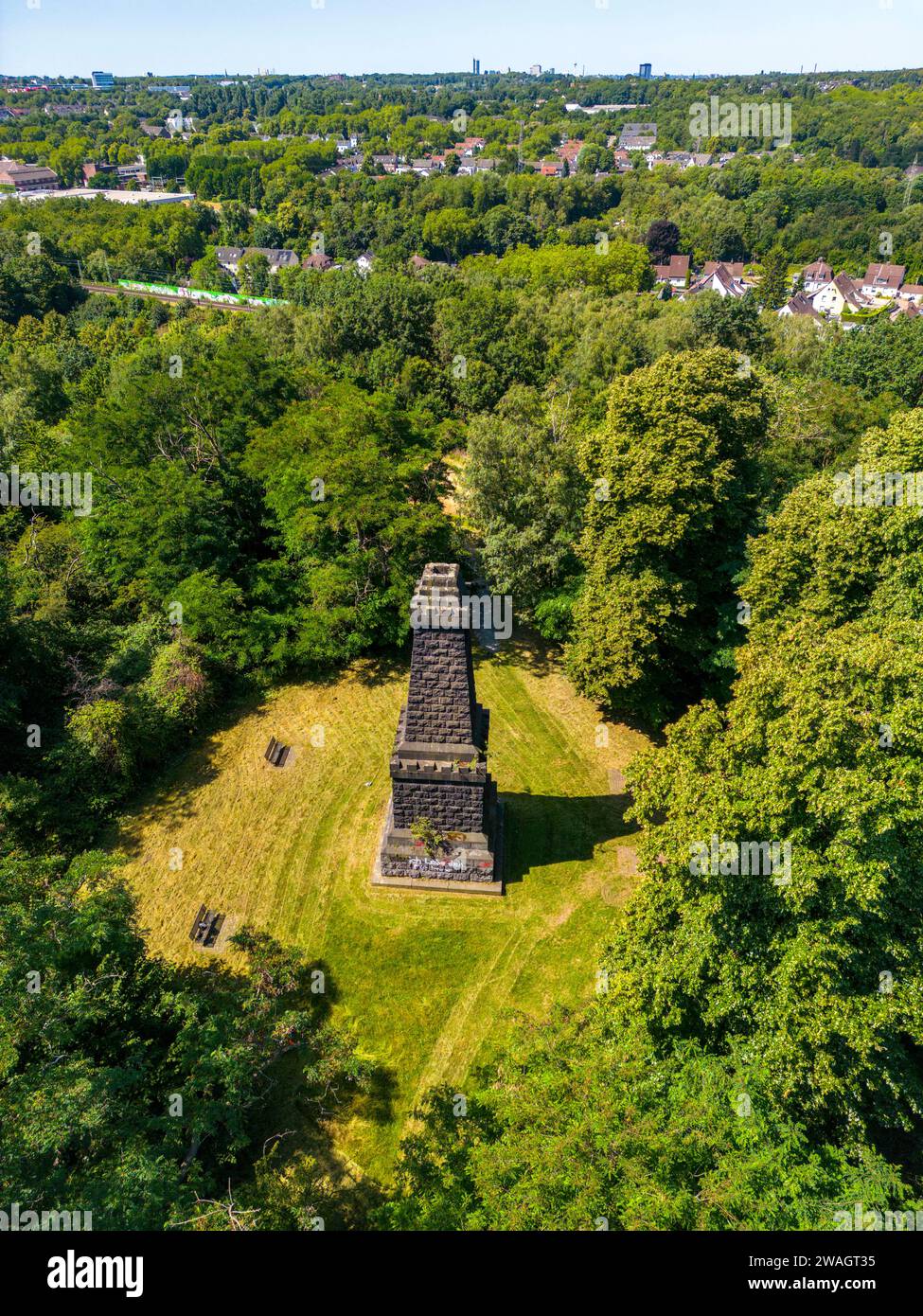 The Mechtenberg in Essen, one of the few natural elevations from the ...