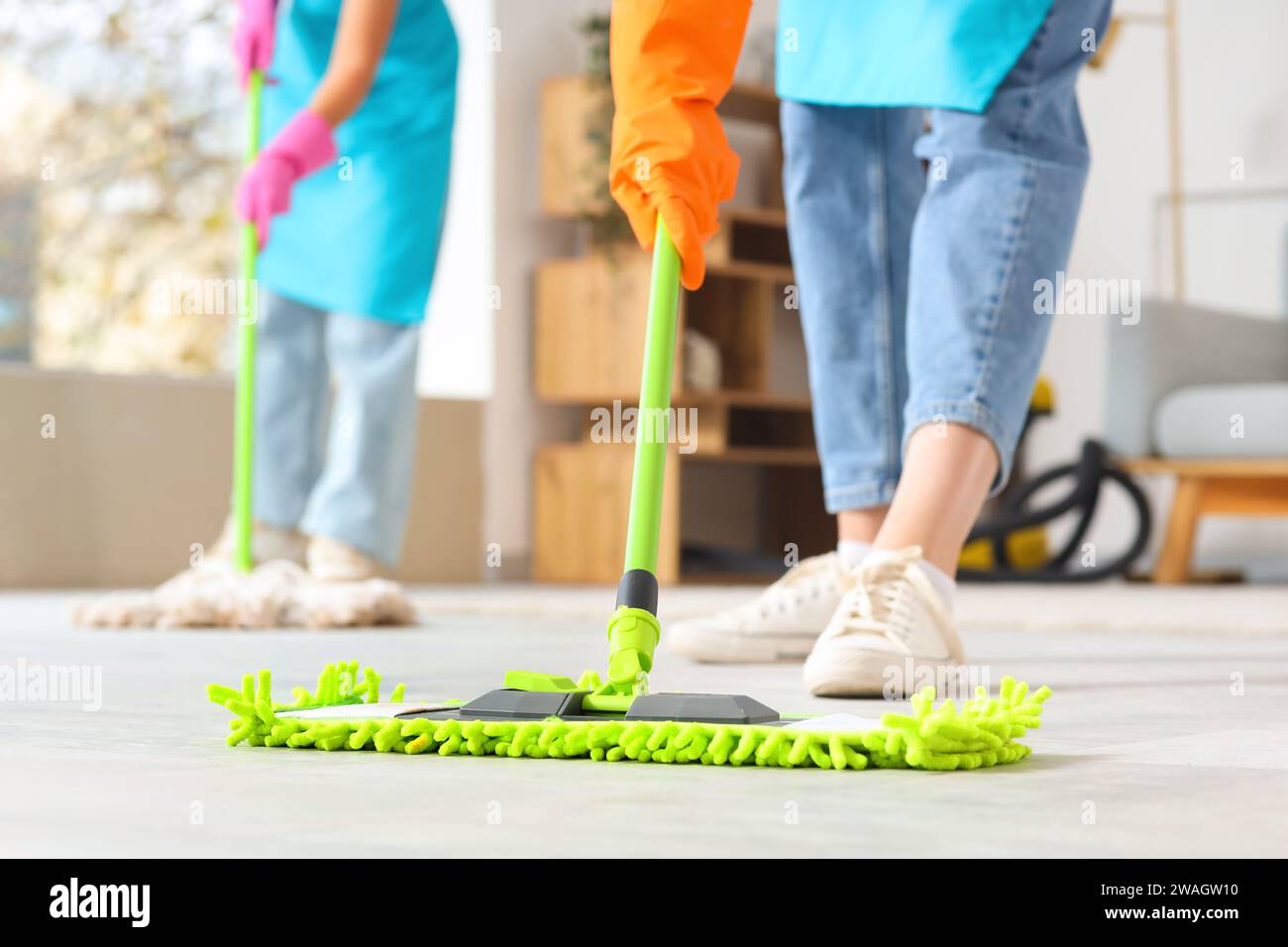 Janitor mopping closeup hi-res stock photography and images - Alamy