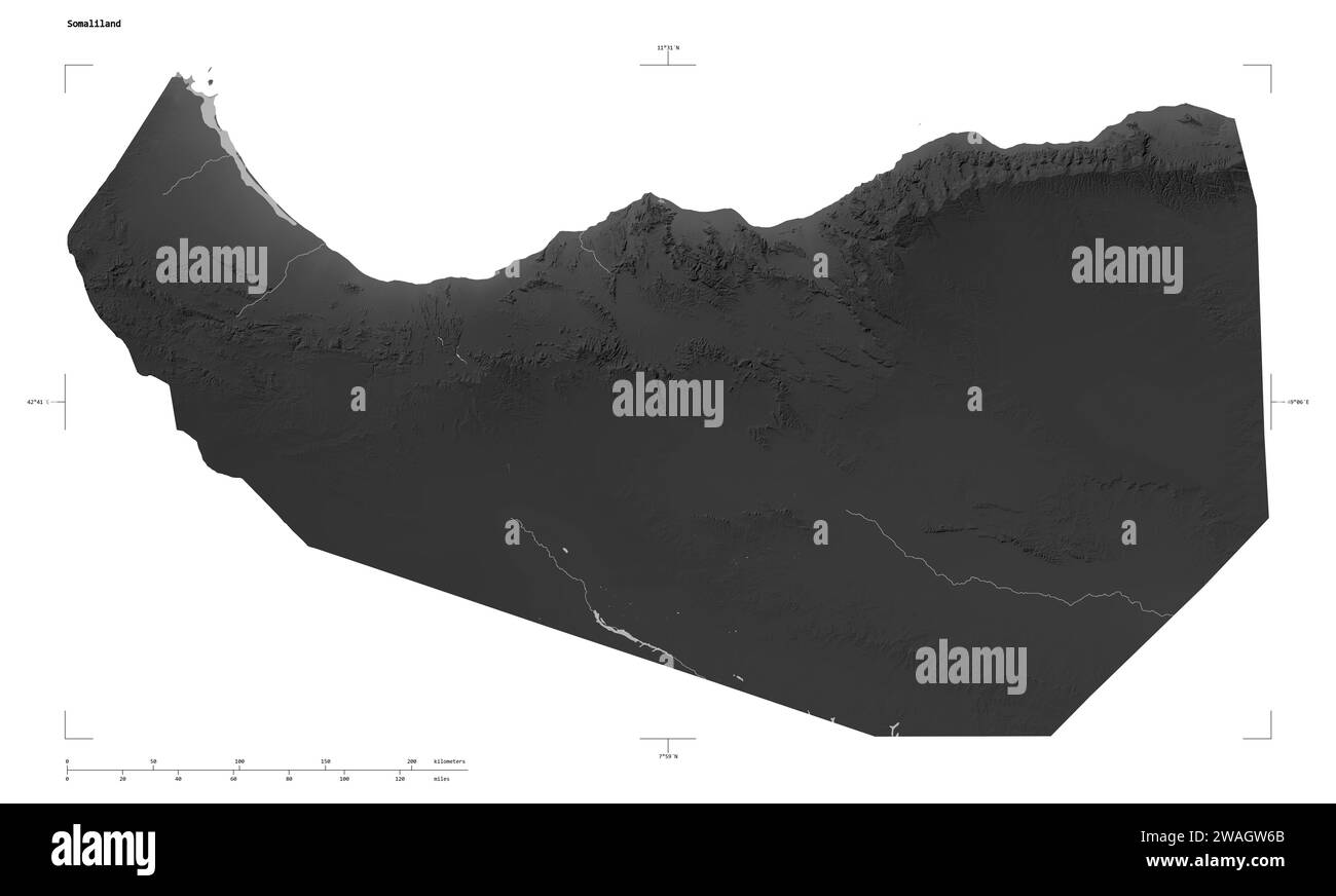 Somaliland map Black and White Stock Photos & Images - Alamy