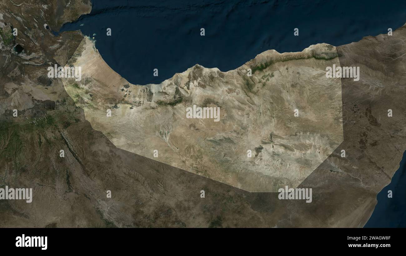 Somaliland highlighted on a high resolution satellite map Stock Photo ...