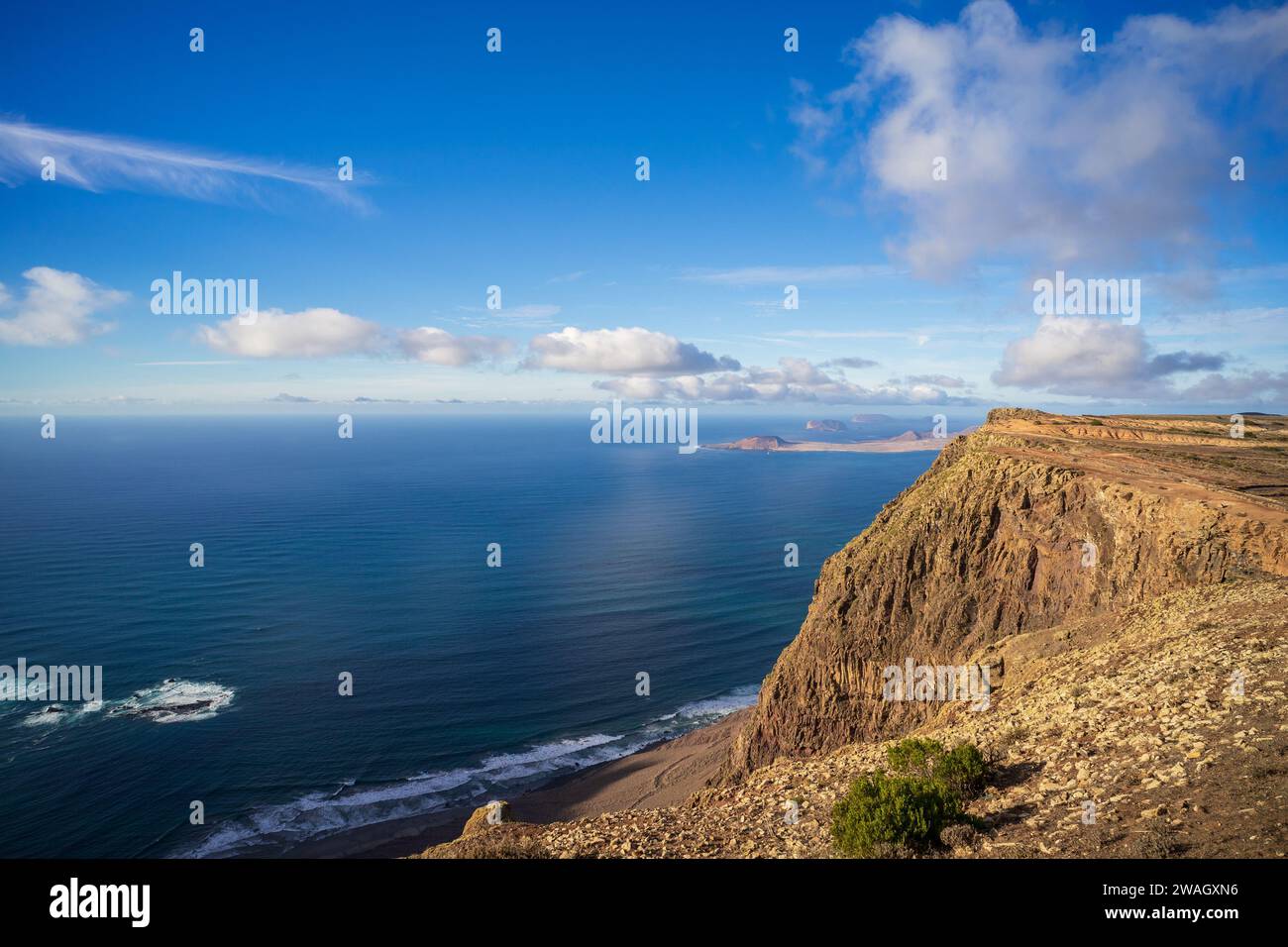 Natural landscape of Lanzarote. View from the observation deck ...