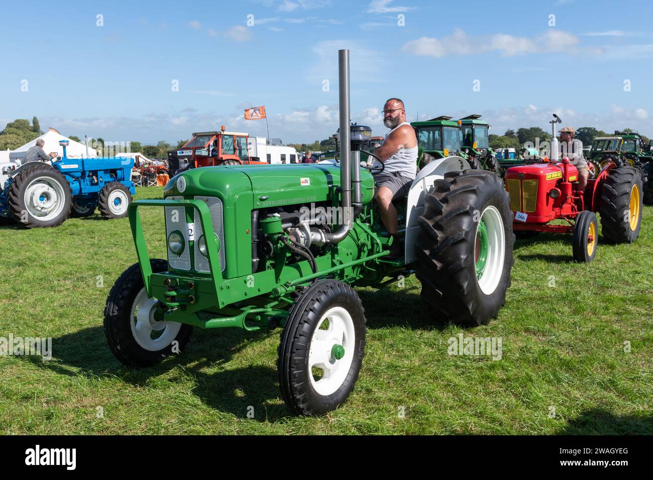 Drayton.Somerset.United kingdom.August 19th 2023.A modified green ...