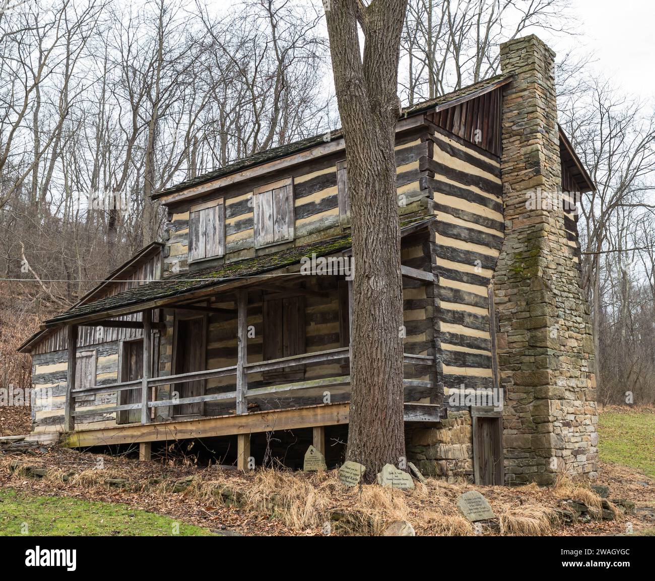 The Carpenter Log Cabin, a historical home in Boyce Park in Plum ...