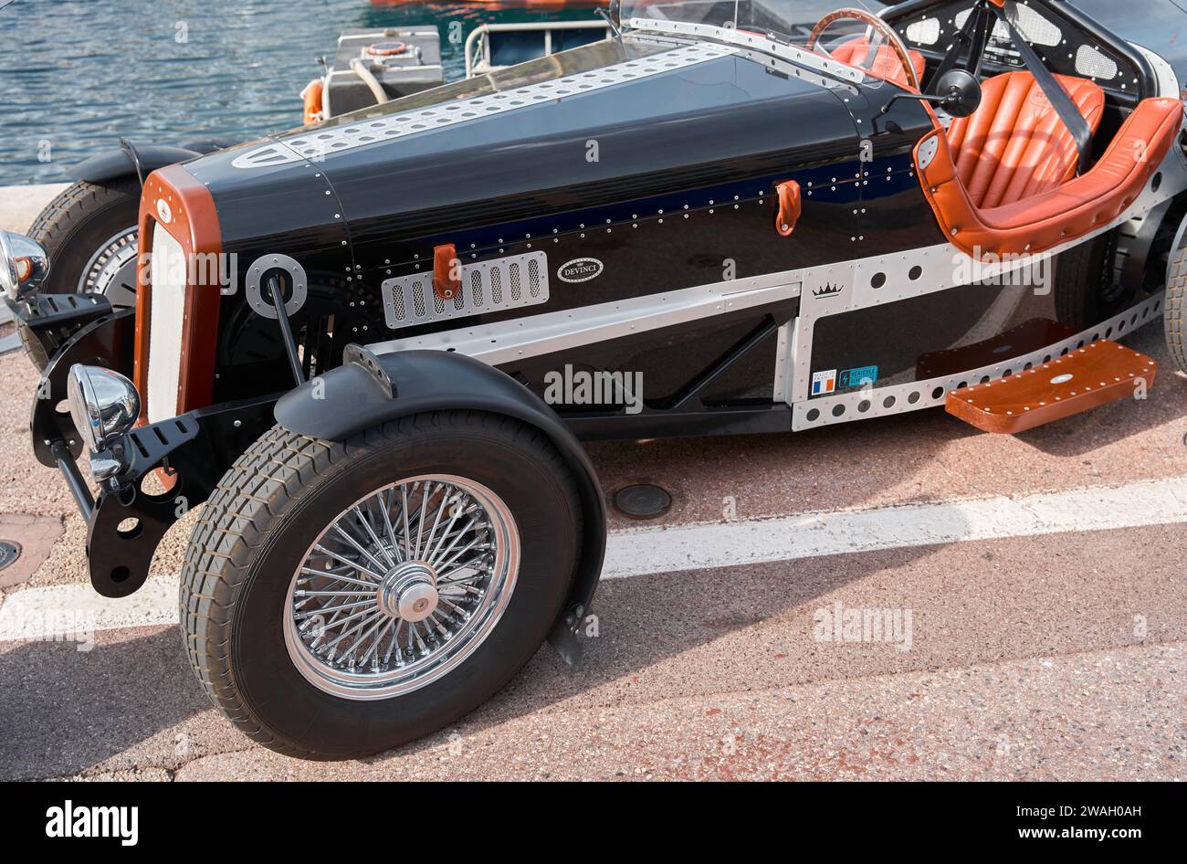 Monaco, Monte-Carlo, 29 September 2022: vintage open-top car at the ...