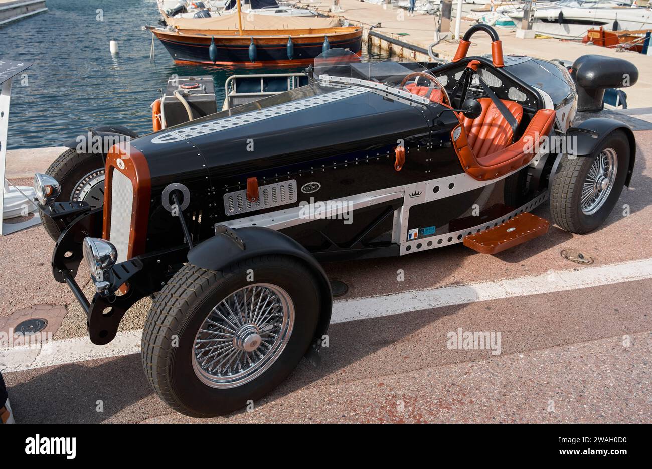 Monaco, Monte-Carlo, 29 September 2022: vintage open-top car at the ...