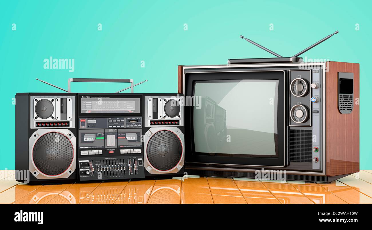 Portable transistor tv set hi-res stock photography and images - Alamy