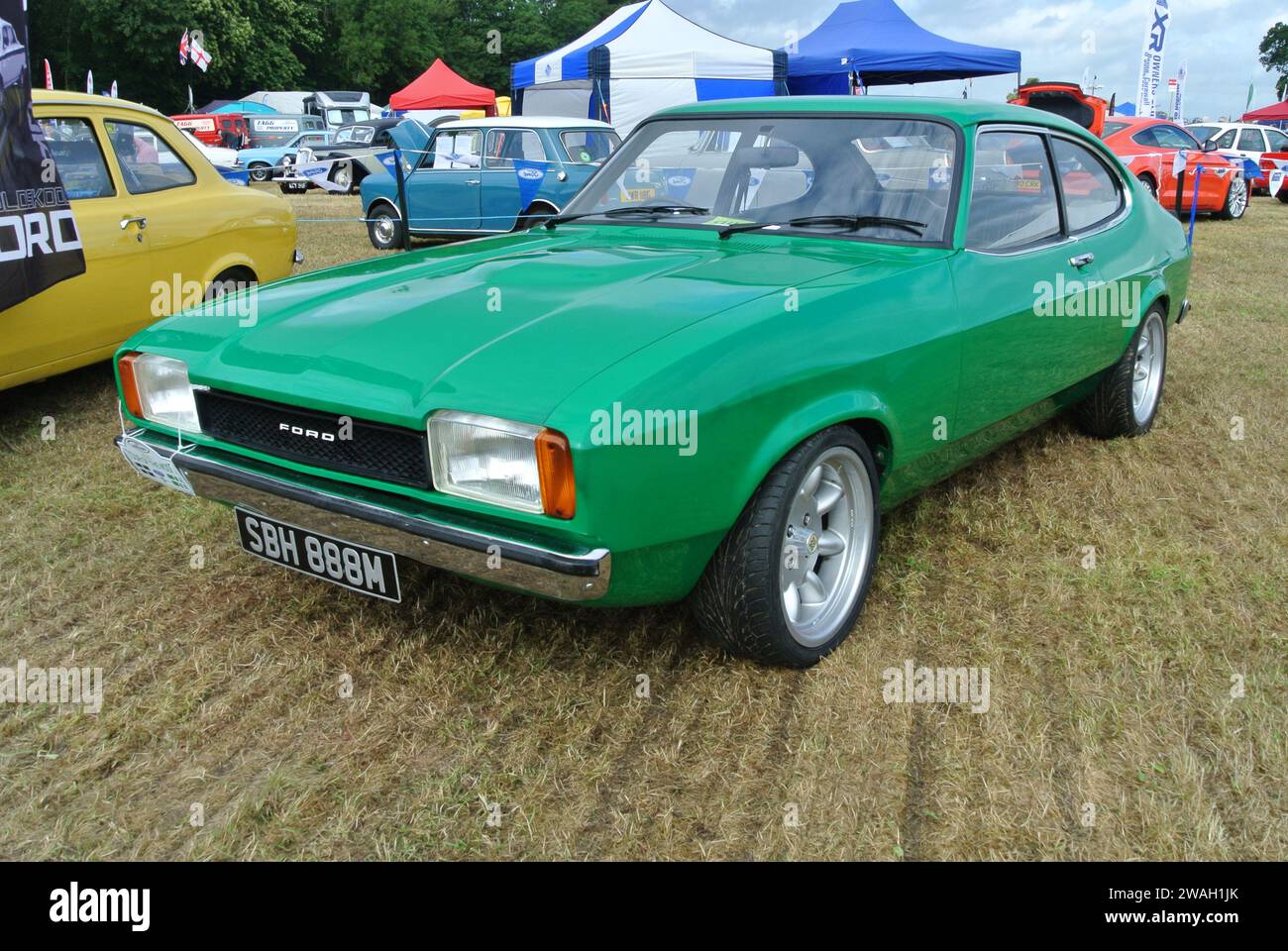 A 1974 Ford Capri parked on display at the 48th Historic Vehicle ...