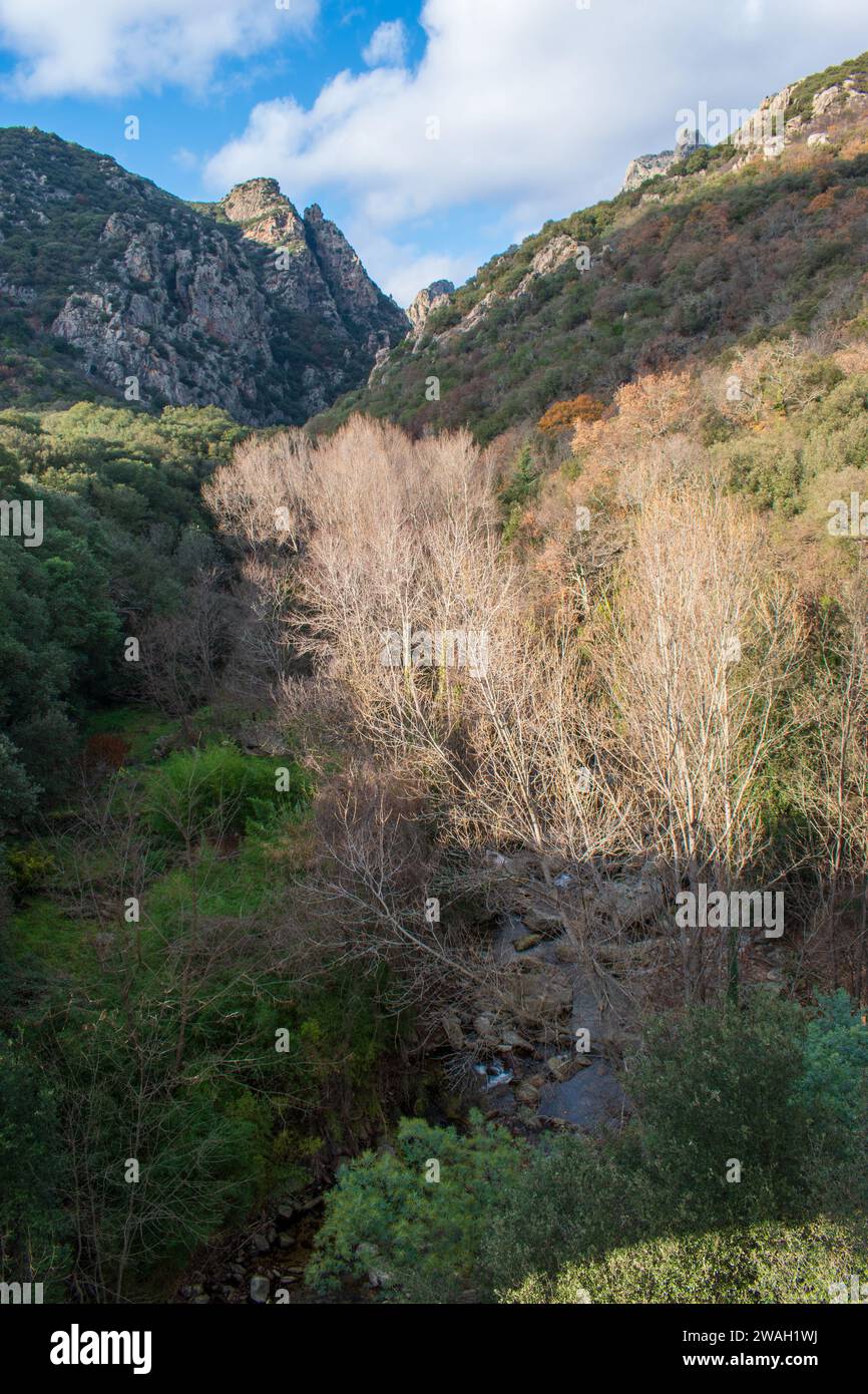 Landscape of the Héric gorges in the Hérault department in France Stock ...