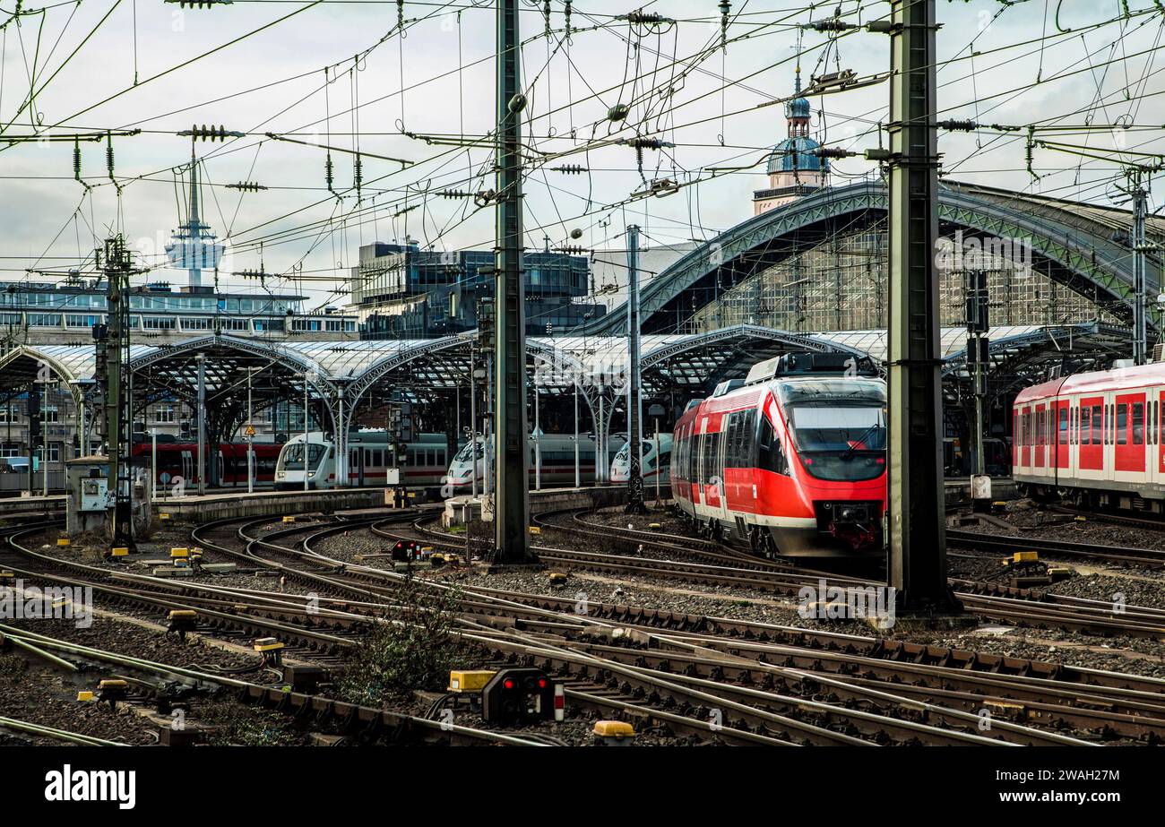 Cologne, Germany, 22 February 2019 . Modern locomotive ans train ...