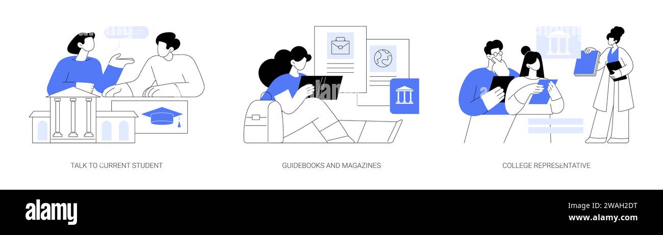 Choosing a college isolated cartoon vector illustrations se Stock Vector Image & Art - Alamy