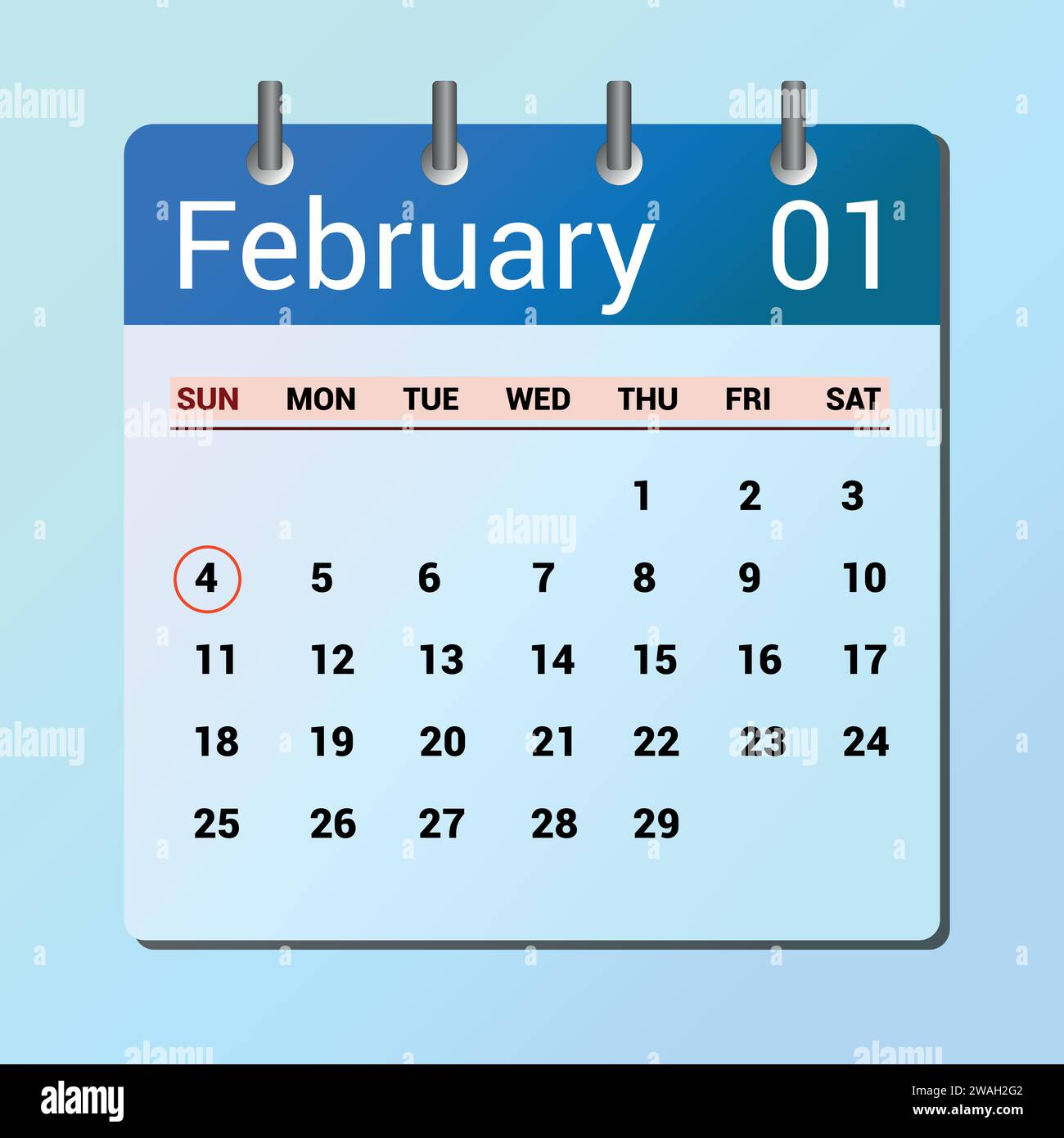 04 february icon Stock Vector Images - Alamy