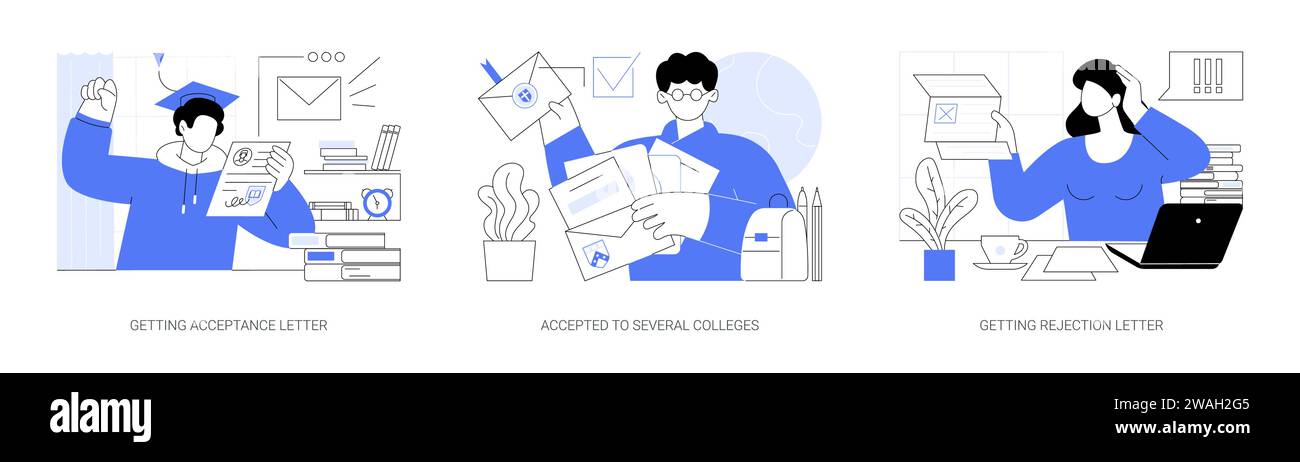 College admission isolated cartoon vector illustrations se Stock Vector ...