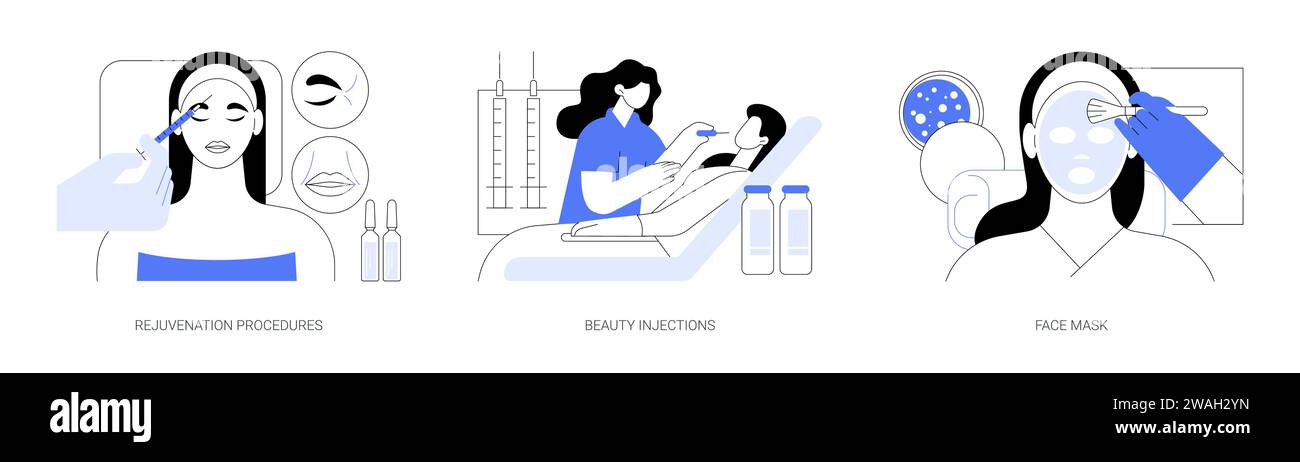 Skin treatment isolated cartoon vector illustrations se Stock Vector ...