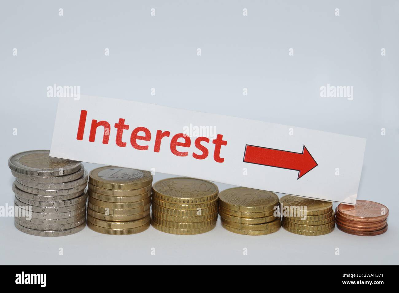 falling interest rates, symbol image Stock Photo - Alamy