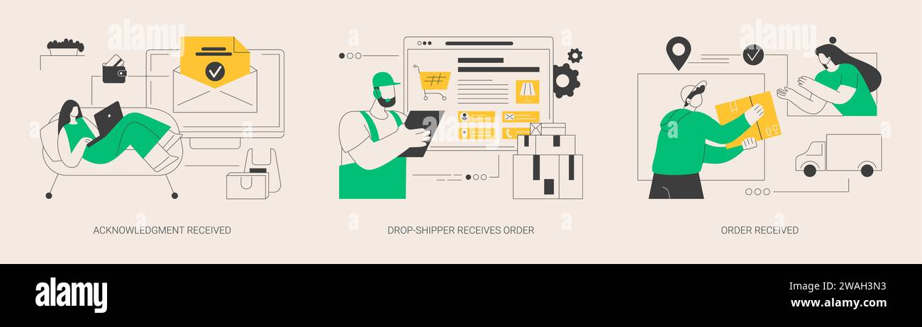 Order status abstract concept vector illustrations Stock Vector Image ...