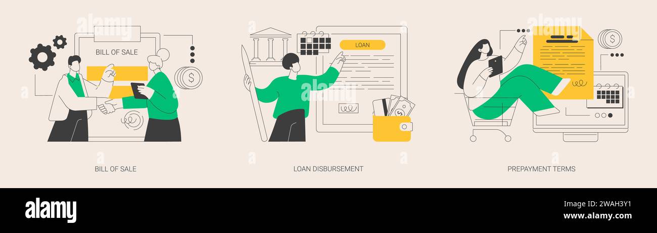 Banking documents abstract concept vector illustrations Stock Vector ...