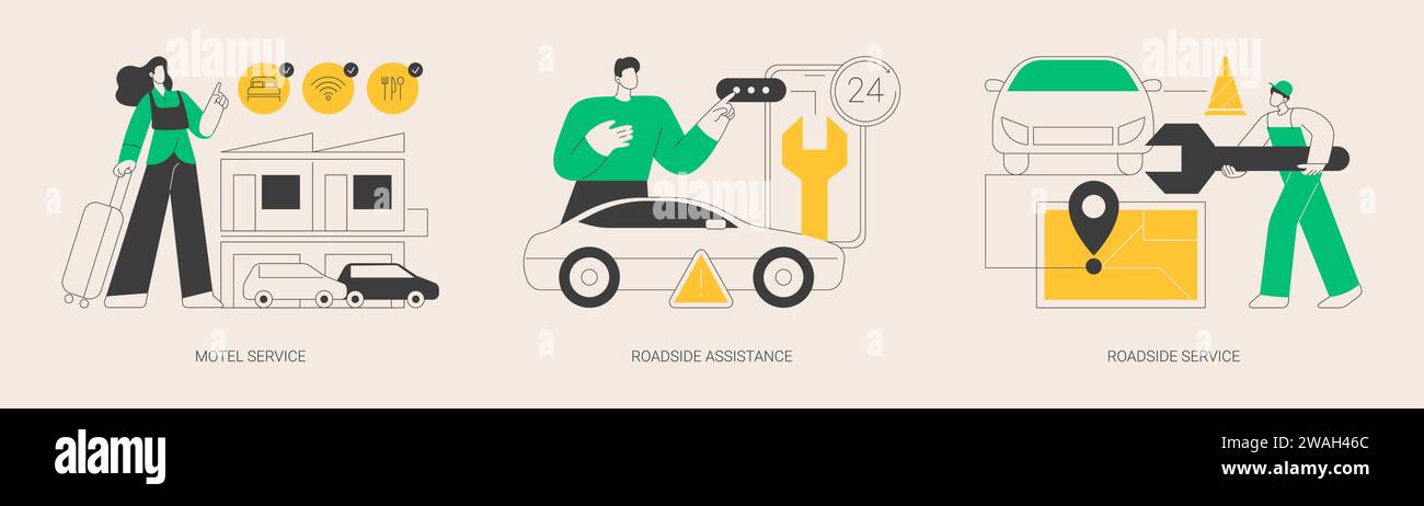 Roadside business abstract concept vector illustrations Stock Vector Image & Art - Alamy