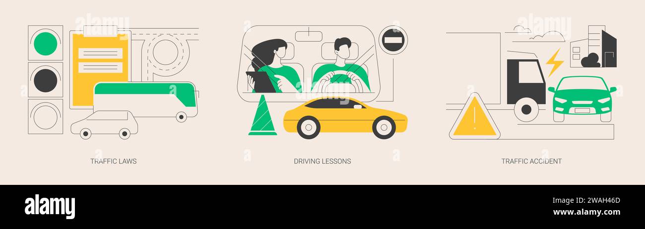 Driving license abstract concept vector illustrations Stock Vector ...