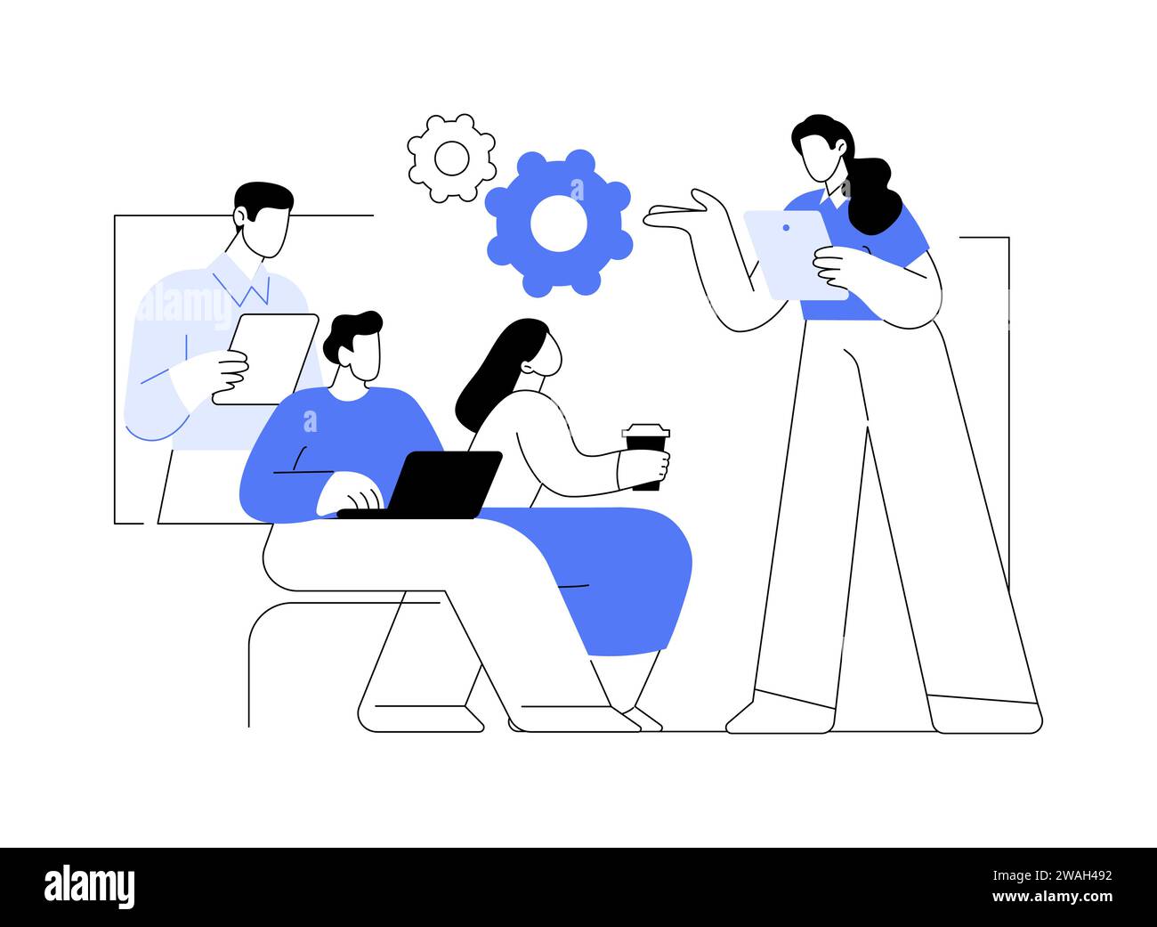 Team coach isolated cartoon vector illustrations Stock Vector Image ...