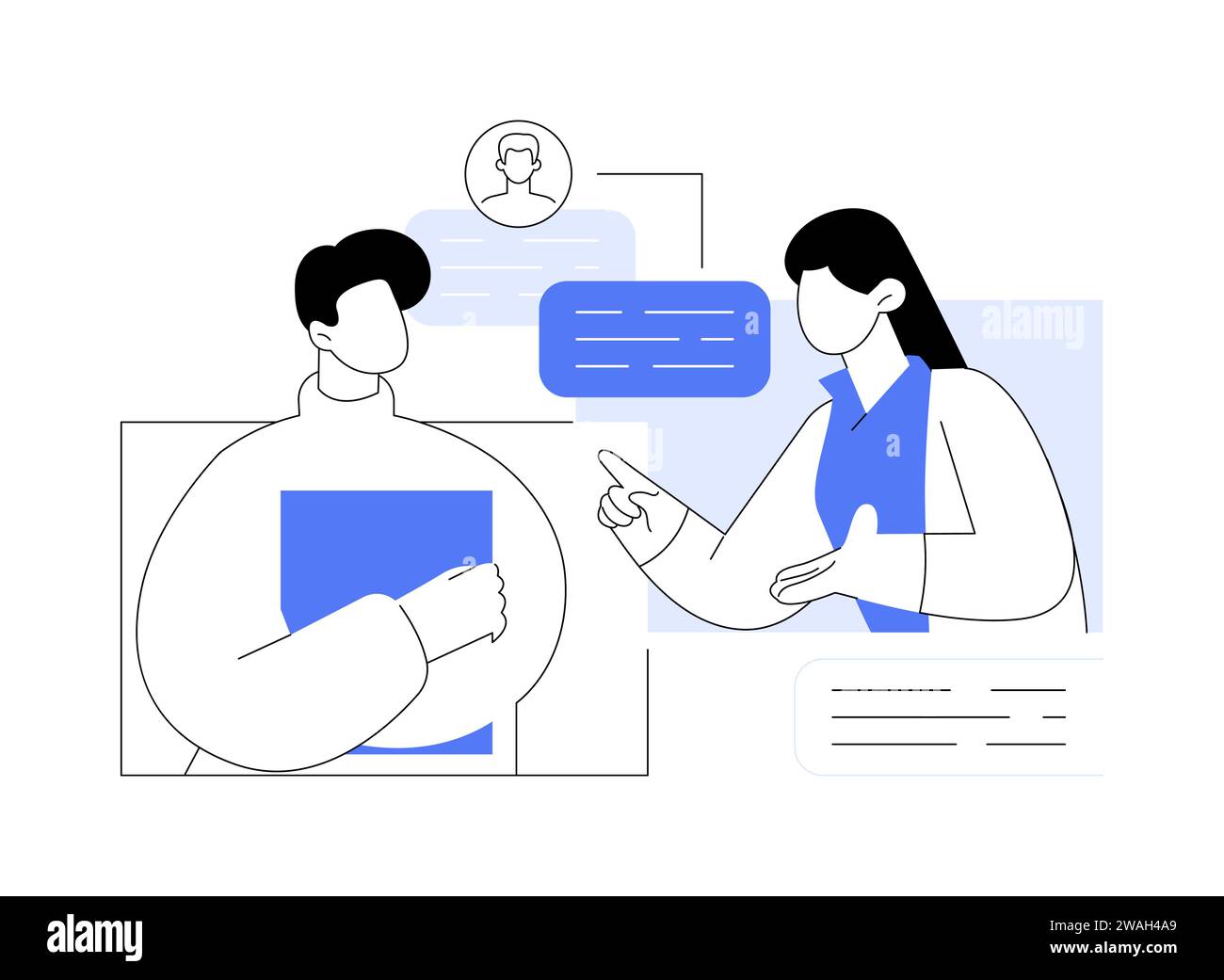 Social skills coach isolated cartoon vector illustrations Stock Vector ...