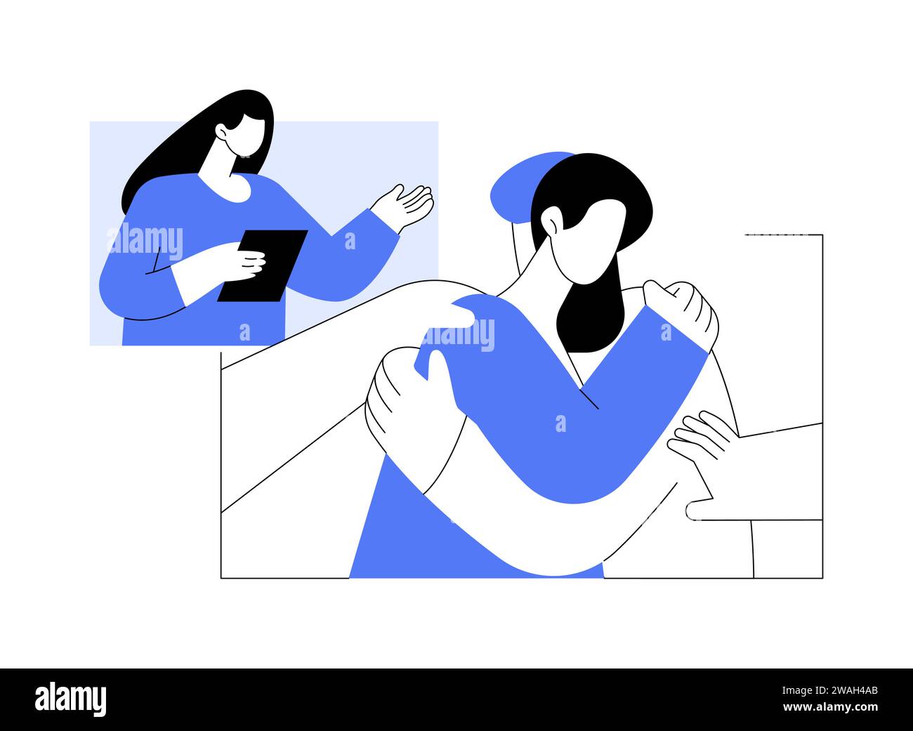 Recovery coach isolated cartoon vector illustrations Stock Vector Image ...