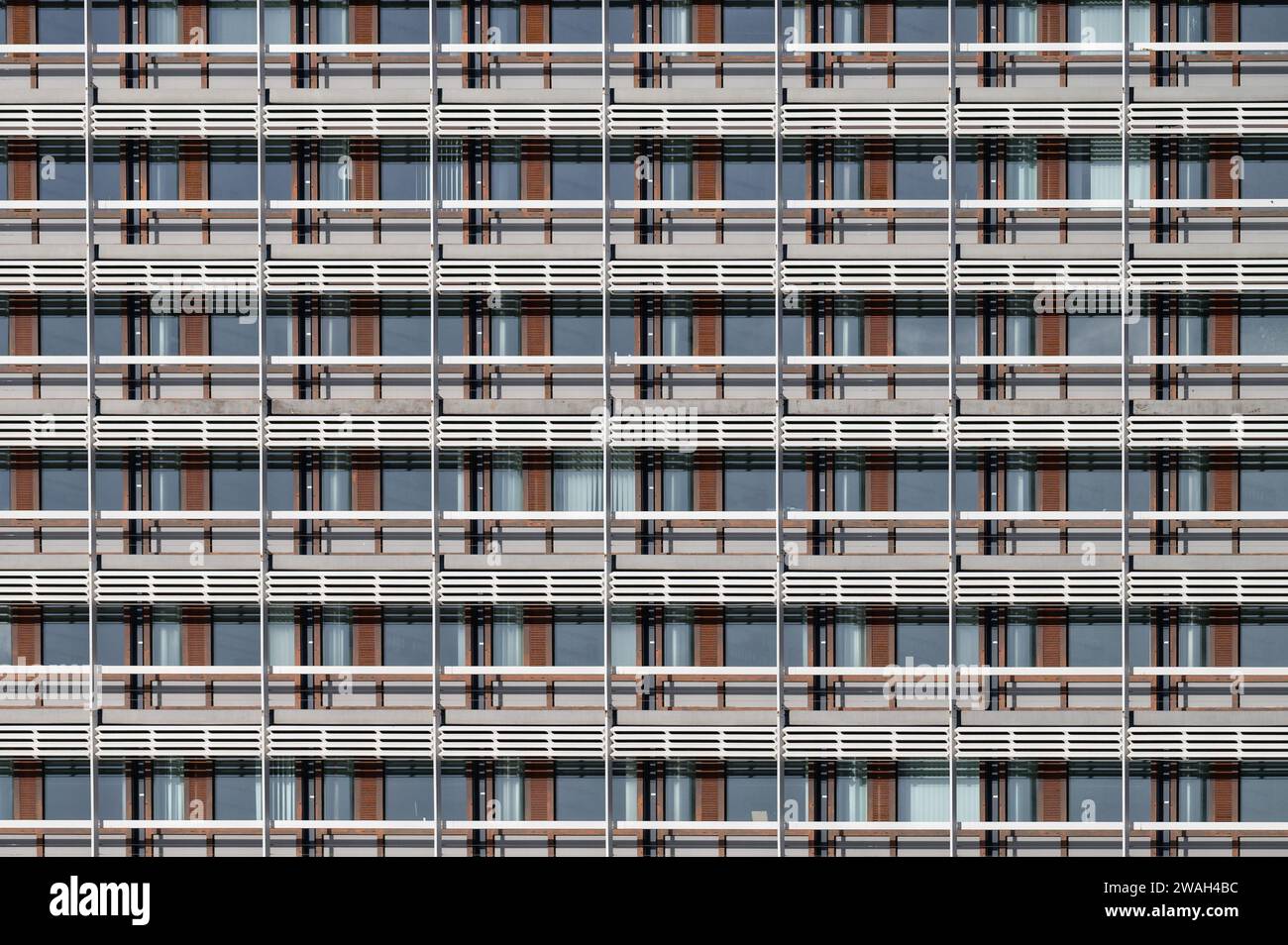 details of a façade of a historic office high-rise in germany Stock ...