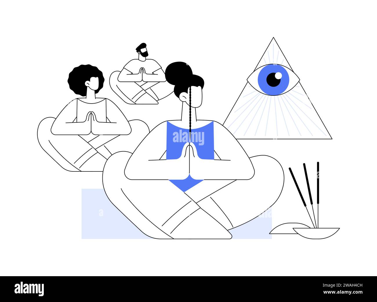 Spiritual coach isolated cartoon vector illustrations Stock Vector ...