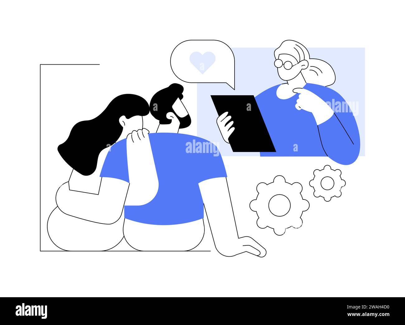 Family coach isolated cartoon vector illustrations Stock Vector Image ...