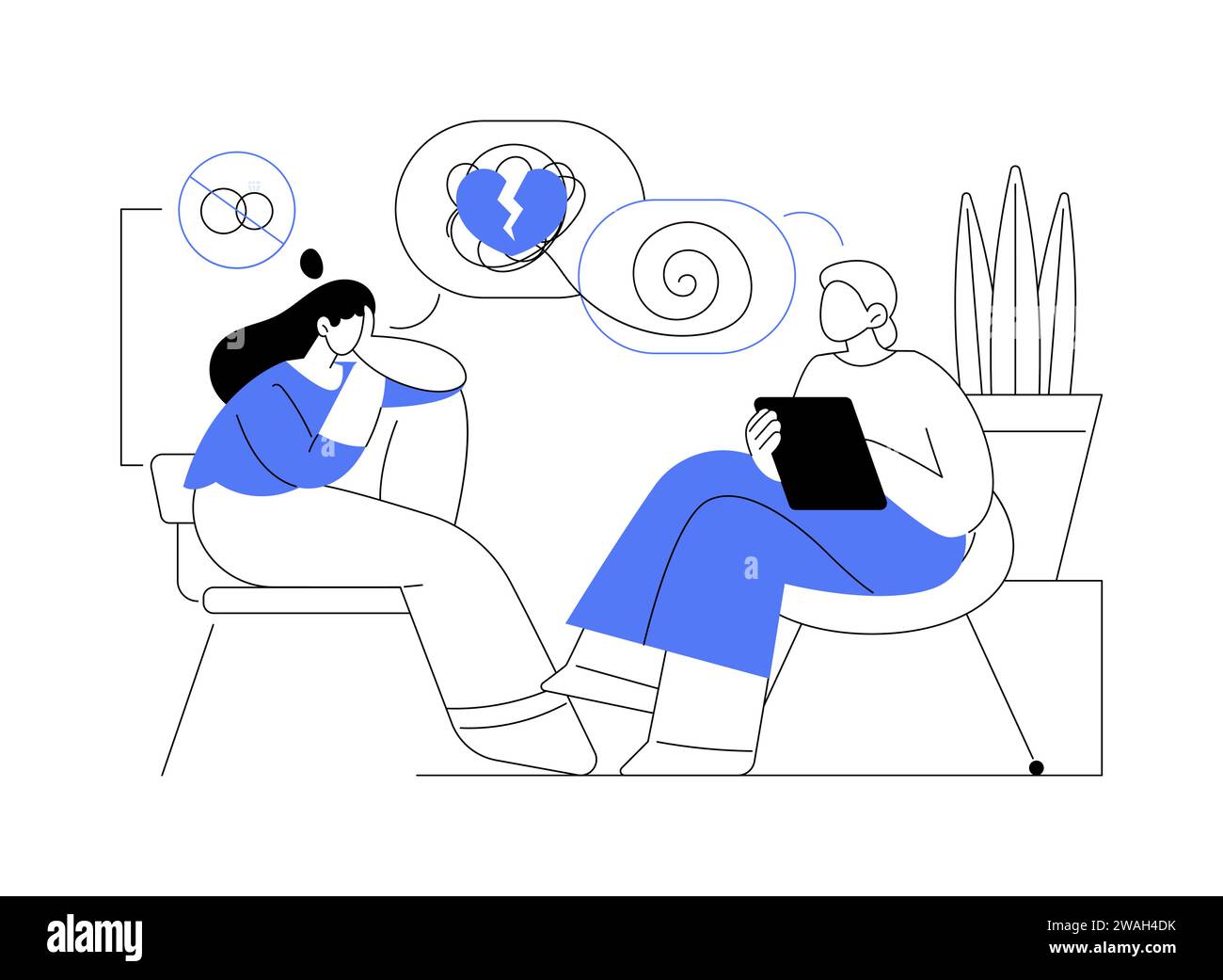 Divorce coach isolated cartoon vector illustrations Stock Vector Image ...