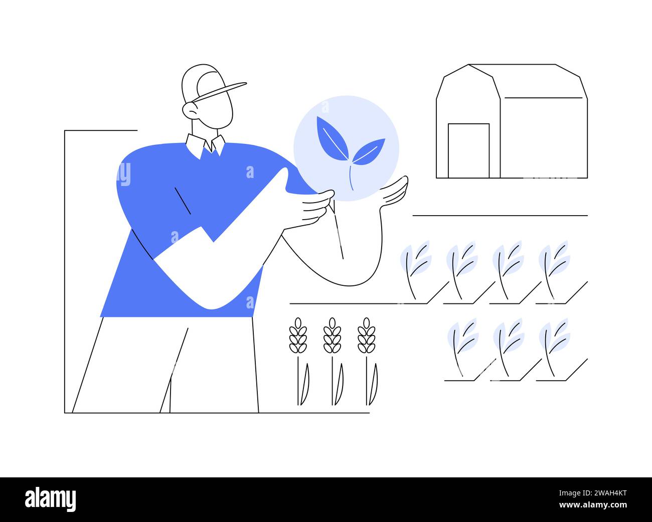 Seed farmer isolated cartoon vector illustrations Stock Vector Image ...