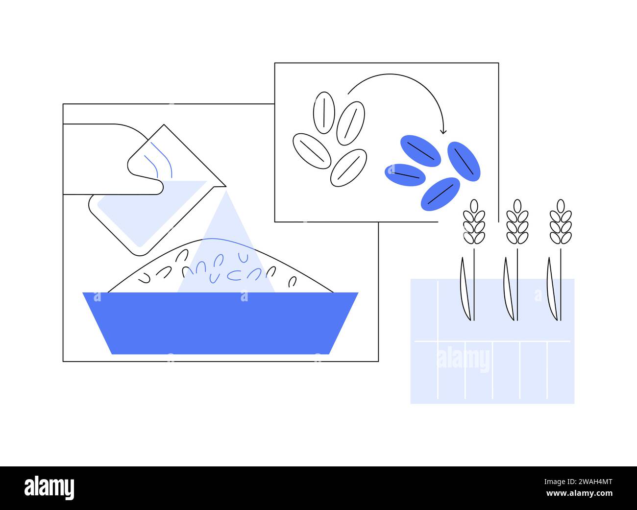 Seed treatment isolated cartoon vector illustrations Stock Vector Image ...