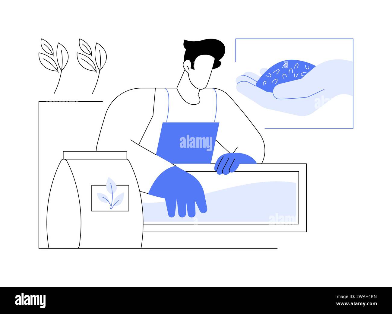 Chemical fertilizer production isolated cartoon vector illustrations ...