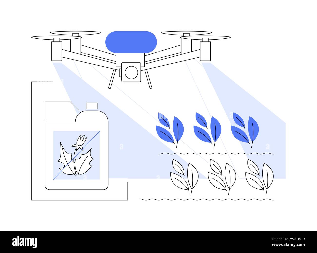 Herbicides isolated cartoon vector illustrations Stock Vector Image ...