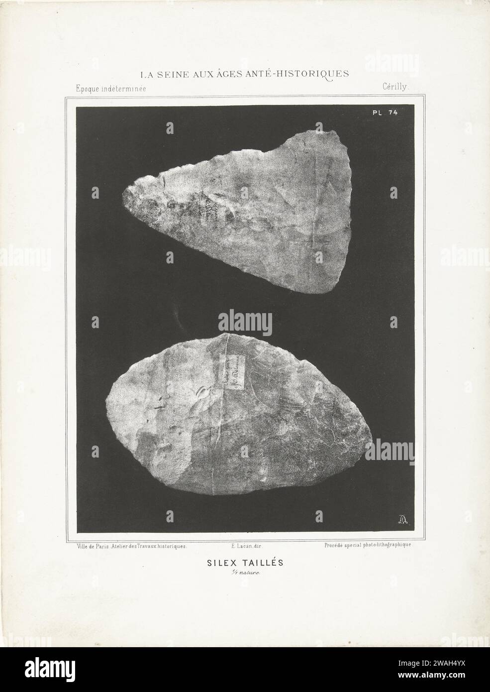 Two prehistoric cut flints hi-res stock photography and images - Alamy