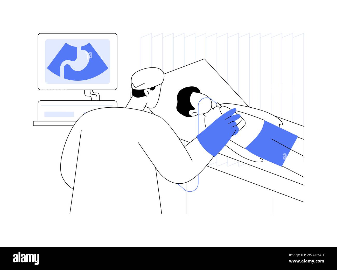 Pediatric echocardiogram abstract concept vector illustration Stock ...