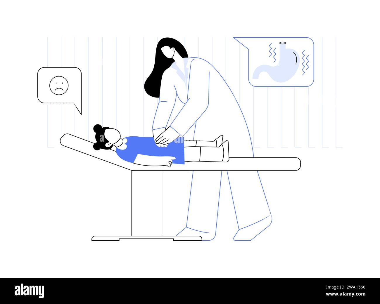 Chronic stomach issues in children abstract concept vector illustration Stock Vector Image & Art ...