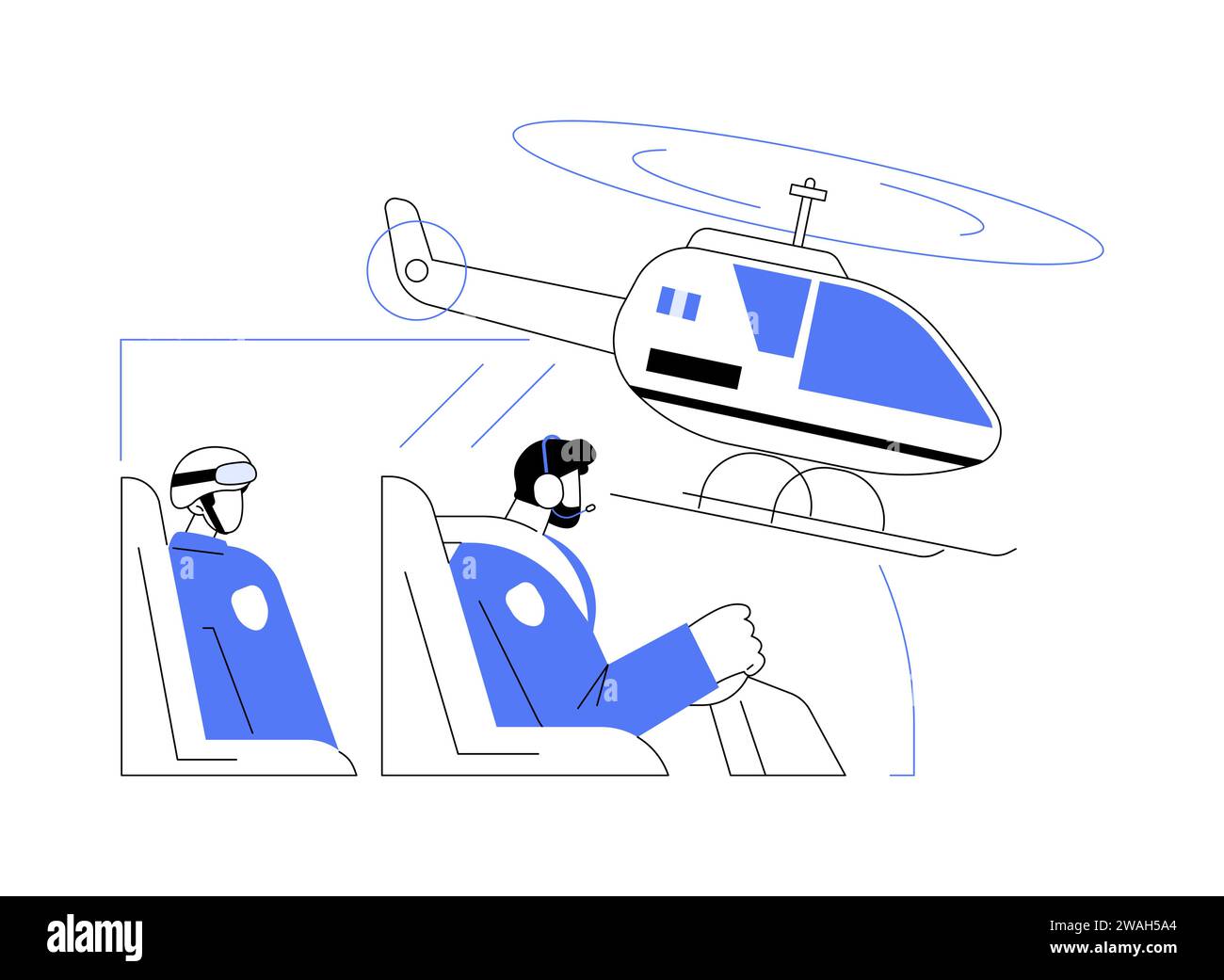 Police patrol helicopter abstract concept vector illustration Stock ...