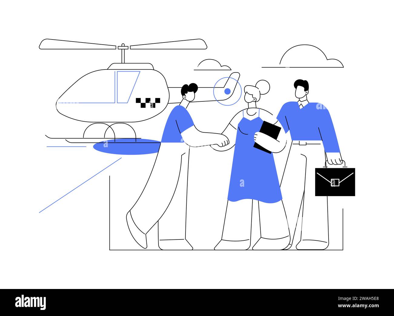 Air taxi abstract concept vector illustration Stock Vector Image & Art ...