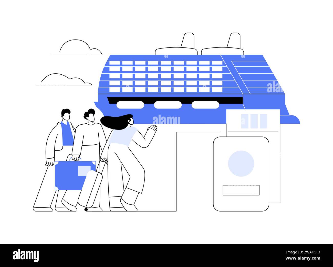 Ocean liner abstract concept vector illustration Stock Vector Image ...