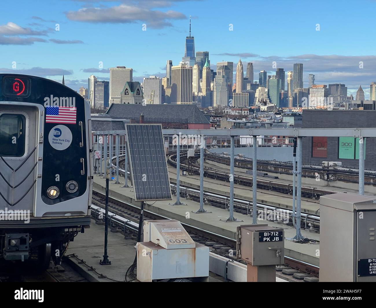 View of the Downtown Manhattan skyline from the elevated Smith 9th ...