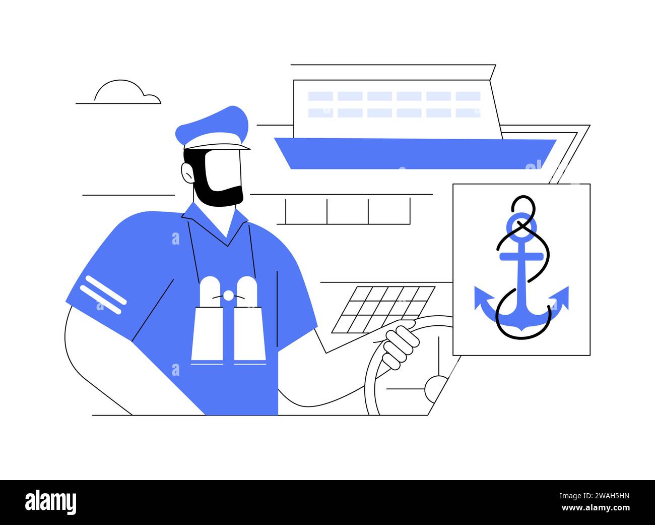 Ship captain abstract concept vector illustration Stock Vector Image ...