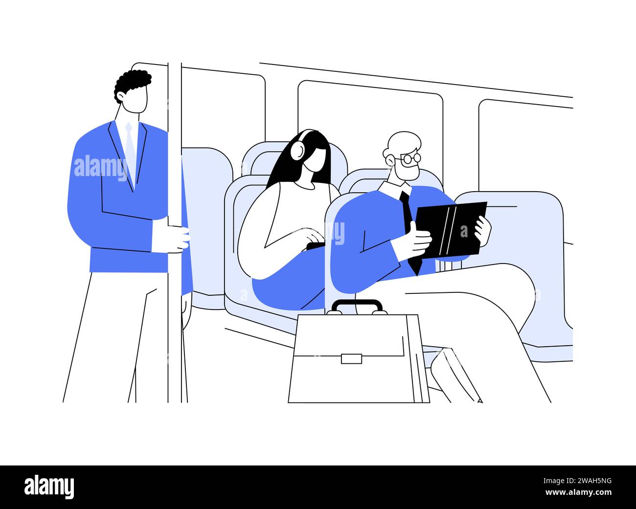 Going to work by bus abstract concept vector illustration Stock Vector ...