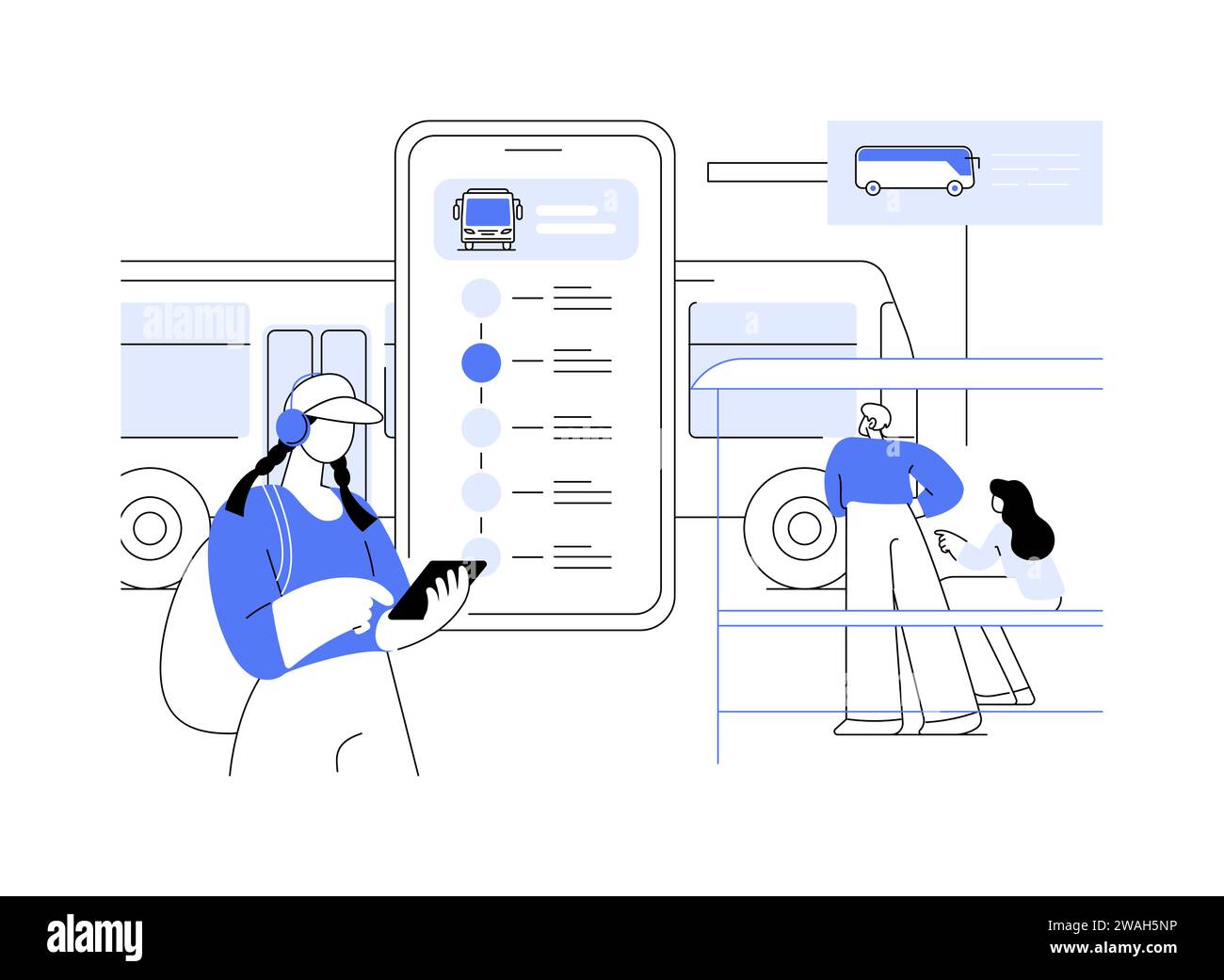 Timetable app abstract concept vector illustration Stock Vector Image ...