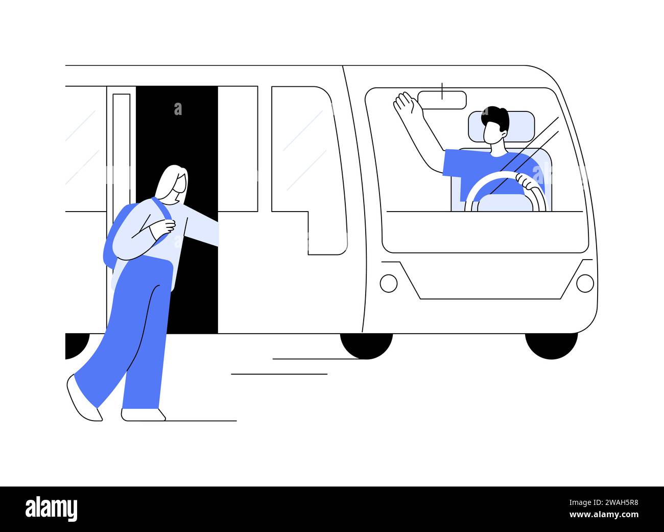 Bus driver abstract concept vector illustration Stock Vector Image ...