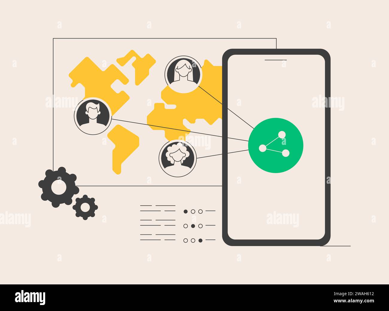 Modern collaborative business meeting Stock Vector Images - Alamy